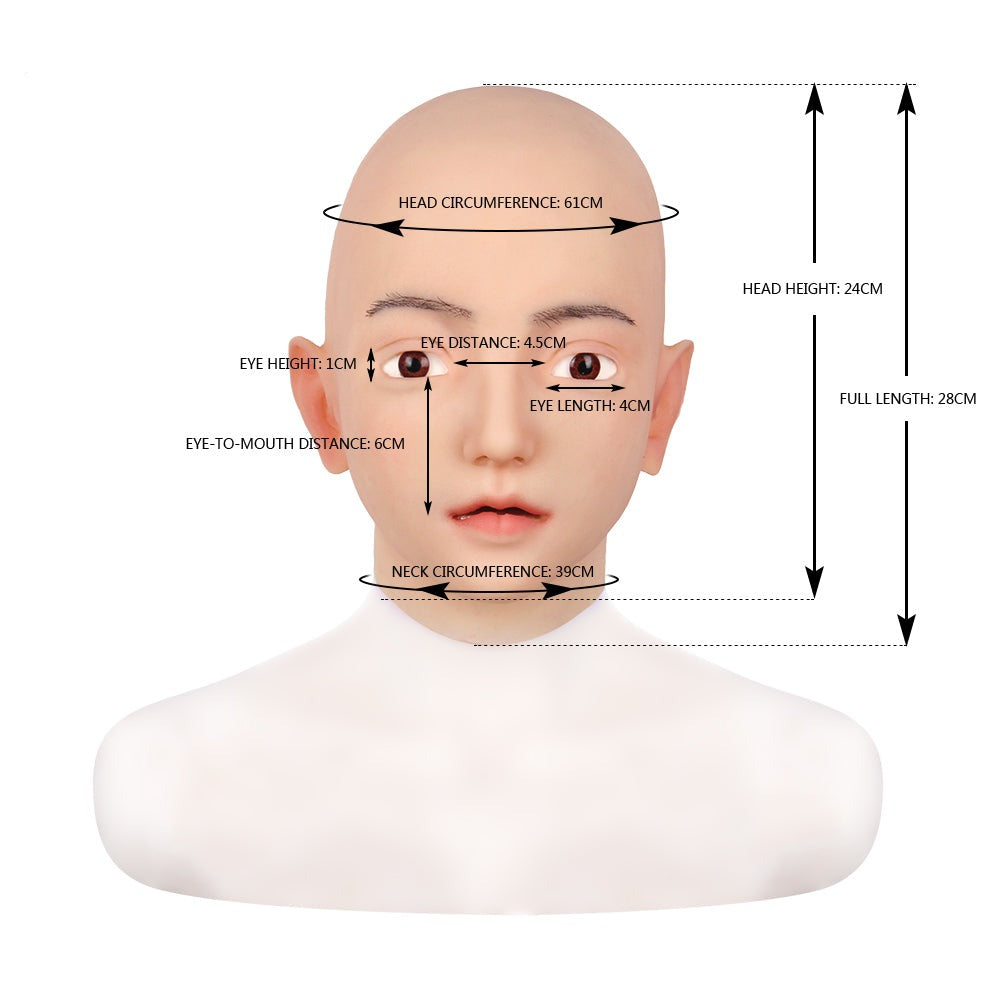 Female Emily Silicone Realistic Artificial Mask Headwear Masks Gorgeousu Club